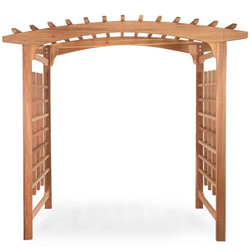 All Things Cedar Pagoda Arbor 87 in. Cedar Garden Arch Trellis PA106 ...