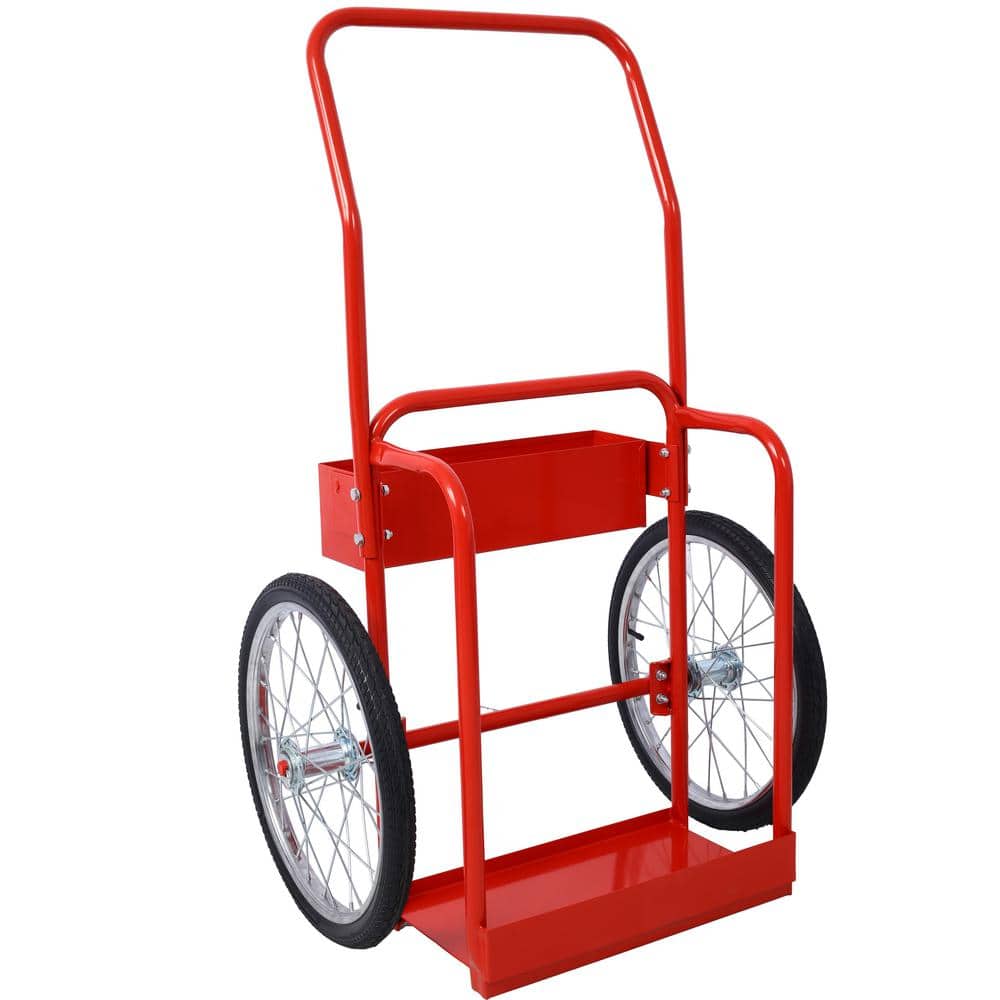 Tatayosi Large Dual Oxygen Tank Cart Dolly Double Welding Cylinder Cart ...