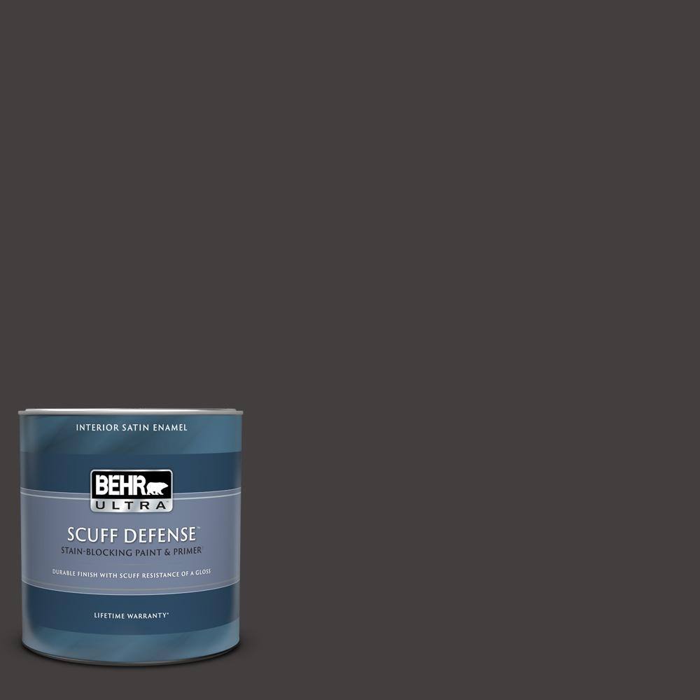 BEHR ULTRA 1 qt. #MQ1-35 Off Broadway Extra Durable Satin Enamel ...