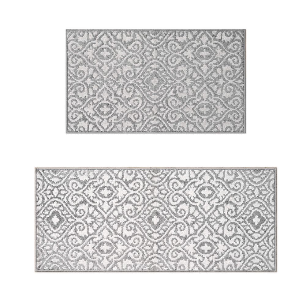 Laura Ashley Feya 2-Tone Light Grey/Ivory 2 ft. x 5 ft Persian ...