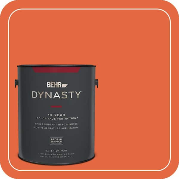 BEHR DYNASTY 1 gal. #P190-6 Emergency Zone Flat Exterior Stain-Blocking ...