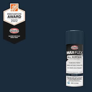 GLIDDEN MAX FLEX 12 oz. Satin Victory Blue Interior/Exterior All ...
