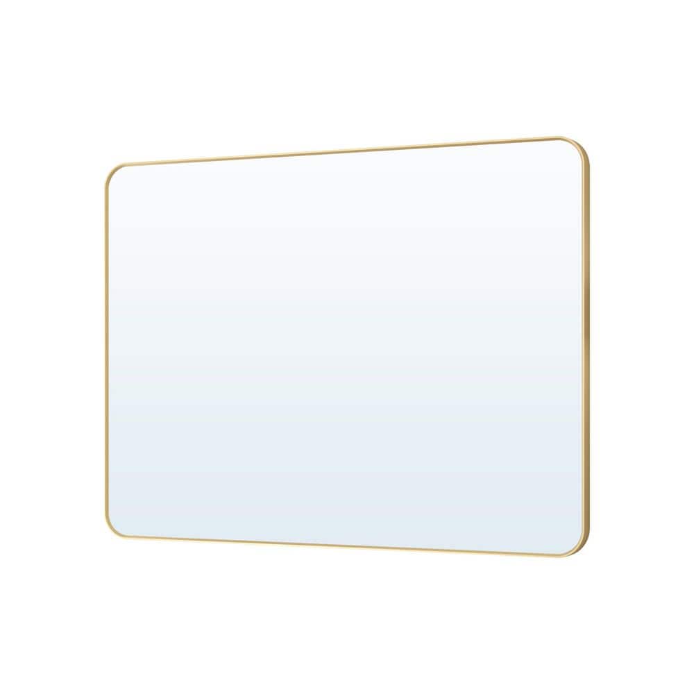 ANGELES HOME 48 in x 36 in. Rectangular Framed Wall Bathroom Vanity ...