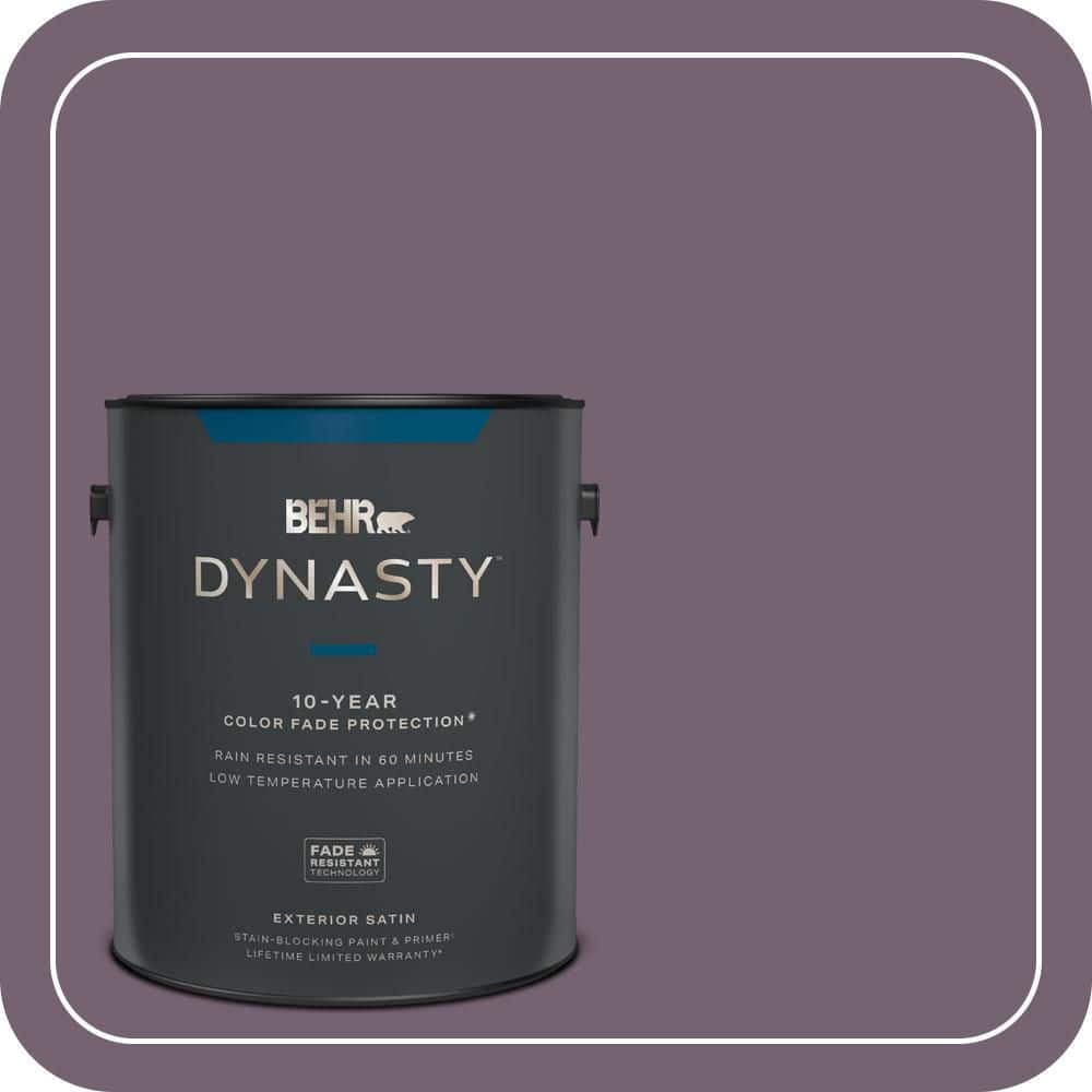 BEHR DYNASTY 1 gal. #680F-6 Shy Violet Satin Enamel Exterior Stain ...
