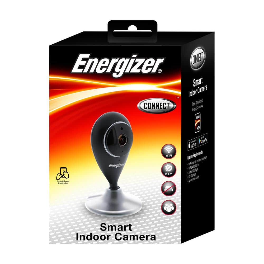 Energizer Smart Indoor Camera EIX1-1001-BLK - The Home Depot