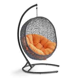 MODWAY Encase Swing Outdoor Patio Lounge Chair in Peridot EEI-739-PER ...