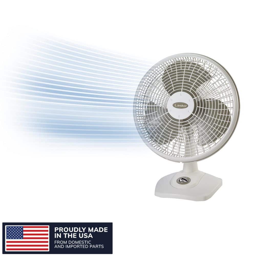 Lasko 16 in. 3-Speed Oscillating Performance Table Fan 2506 - The Home ...