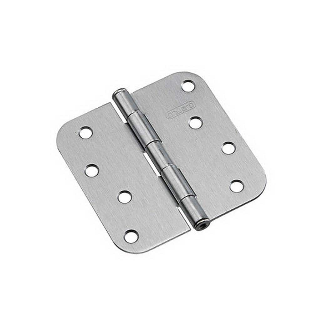 Onward 4 in. x 4 in. Brushed Chrome Full Mortise Butt Hinge with ...