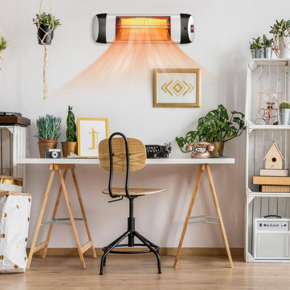 Clihome 750-Watt/1500-Watt Wall Mounted Electric Panel Radiant Infrared ...