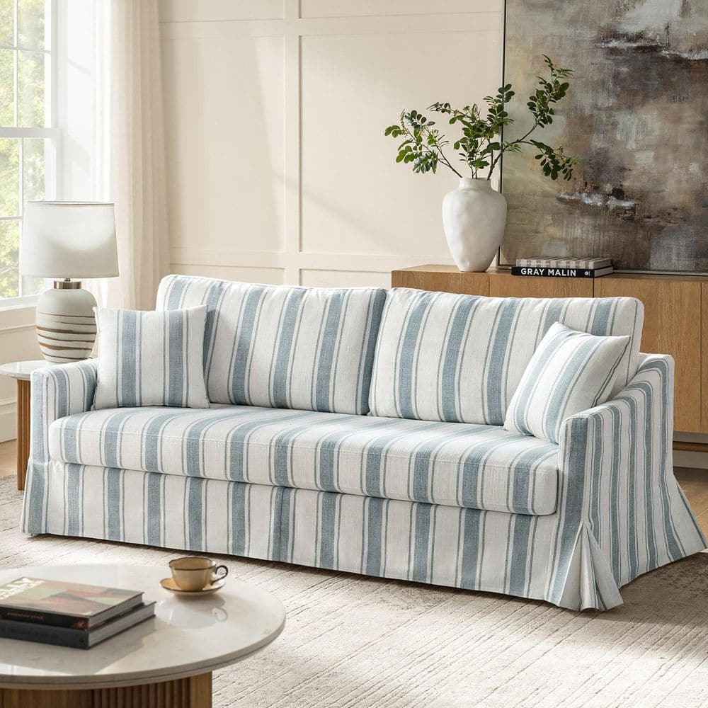 JAYDEN CREATION Wilfried Modern 80.7 in. W Flared Arm Polyester ...