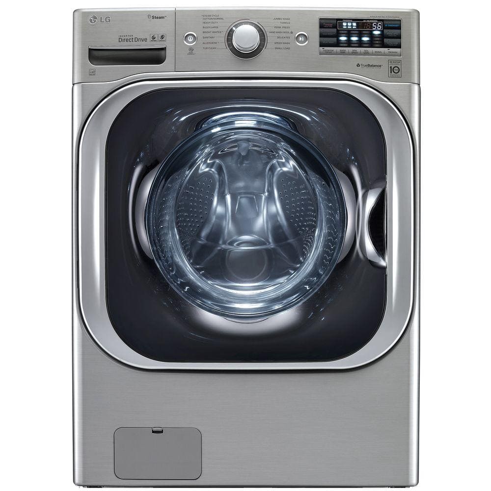 LG 5.2 Cu. Ft. Front Load Washer in Graphite Steel with Steam and ...