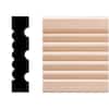 HOUSE OF FARA 3/4 in. x 3-1/4 in. x 7 ft. Hardwood Reverse Flute 648 ...