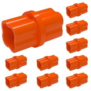 Formufit 1 in. Furniture Grade PVC External Coupling in Orange (10-Pack ...