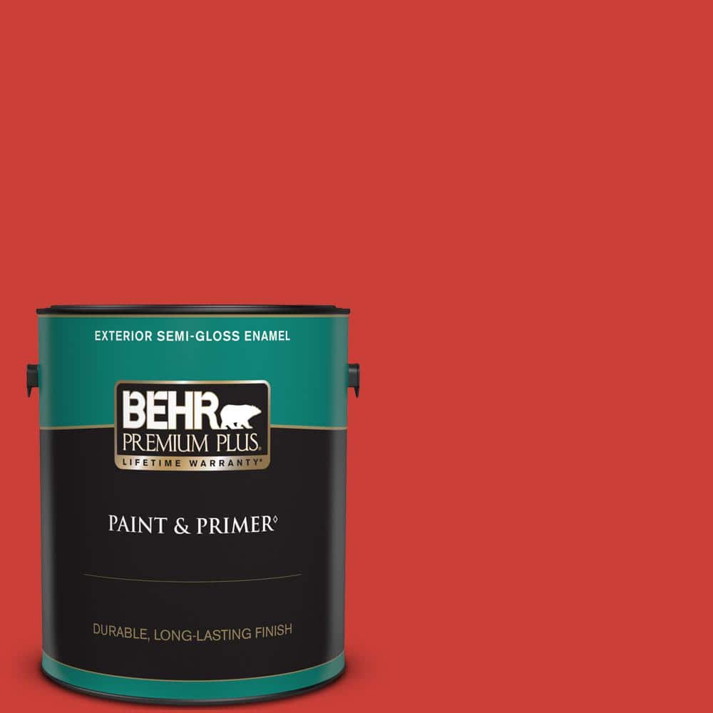 BEHR PREMIUM PLUS 1 gal. #P170-7 100 MPH Semi-Gloss Enamel Exterior ...