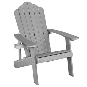 Gtnali Red High Backrest Outdoor Plastic Adirondack Chair with Cup ...