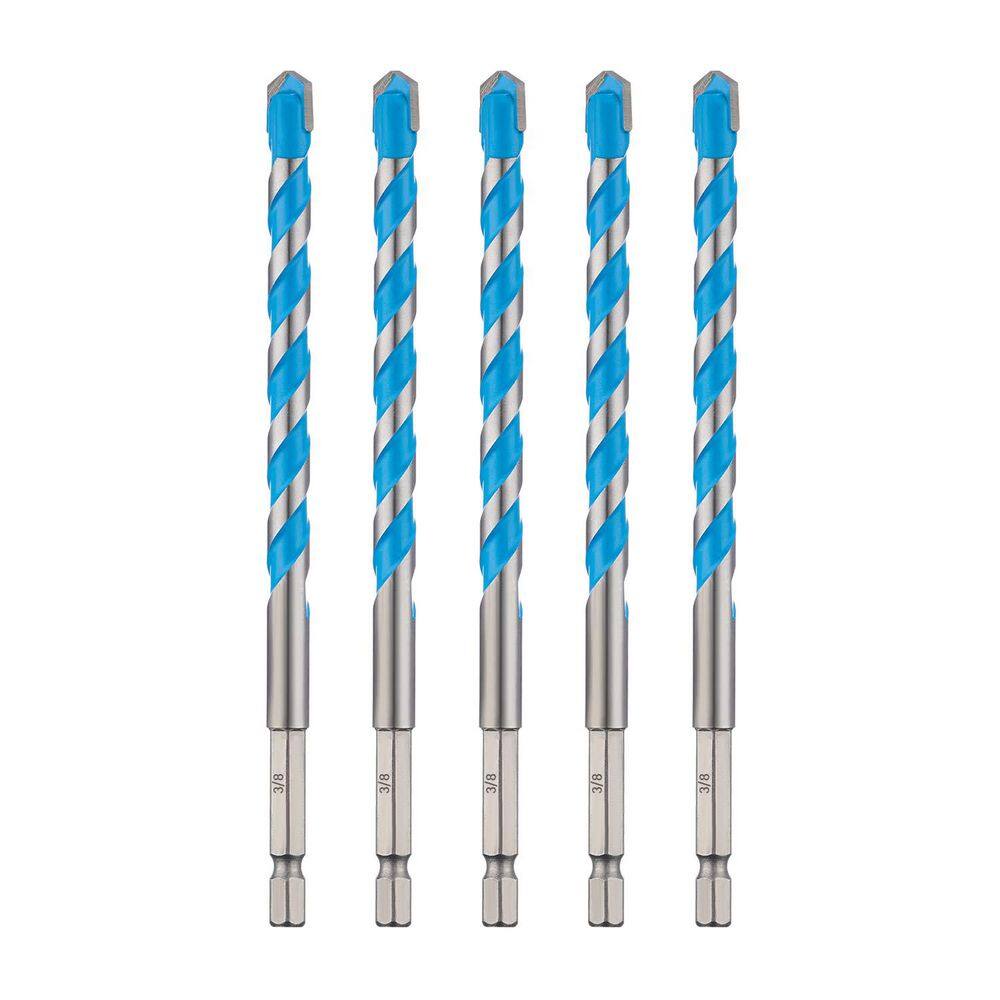 NVNOO 3/8 in. Concrete Drill Bit Set and Masonry Drill Bit Set for ...