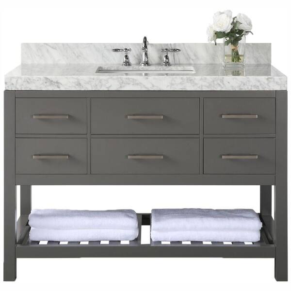Ancerre Designs Elizabeth 48 in. W x 22 in. D Vanity in Sapphire Gray ...
