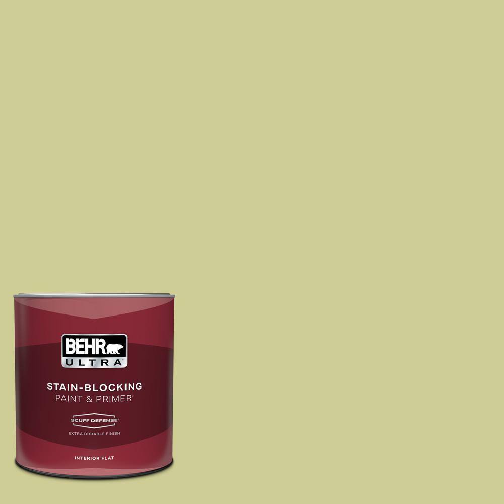 BEHR ULTRA 1 qt. #400D-4 Corn Husk Green Extra Durable Flat Interior ...