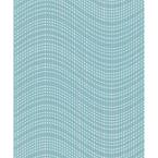 Advantage Prudence Aqua Wave Paper Strippable Wallpaper (Covers 57.8 sq ...