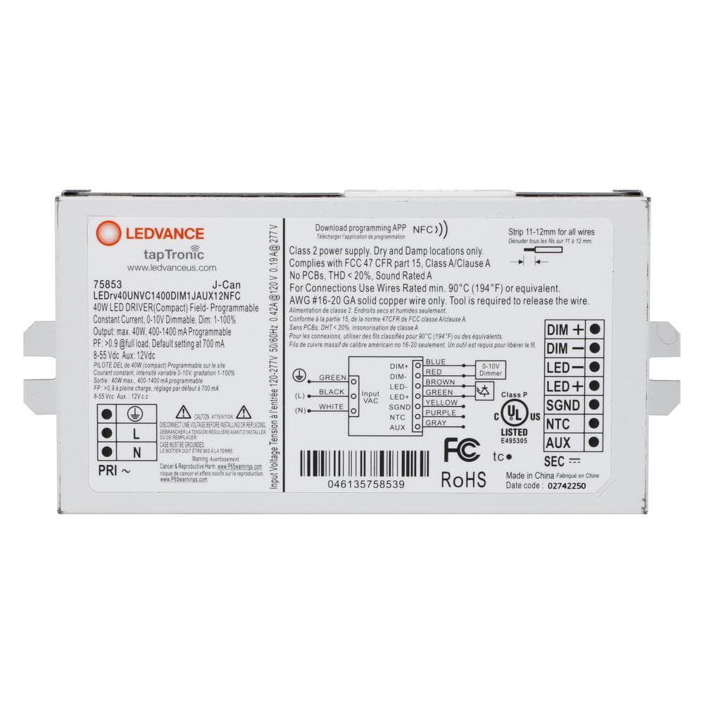 Ledvance Taptronicc LED Compact Driver 40-Watt J can 75853 - The Home Depot