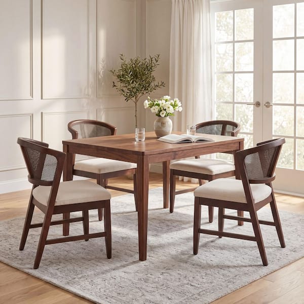 CHRISTOPHER KNIGHT HOME Syrix Modern Rustic Walnut Finish Wood Beige ...