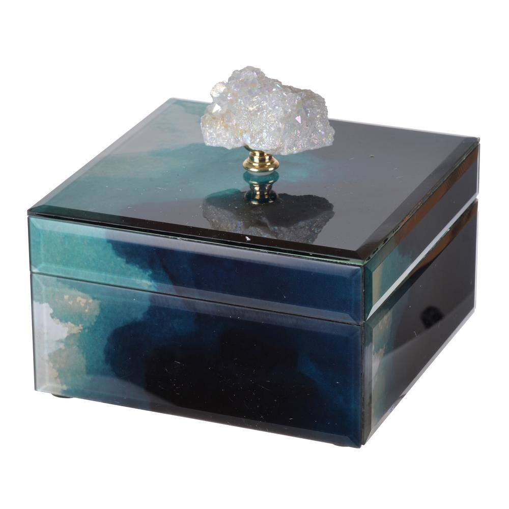 Modern Small 6 in. x 6 in. Jewelry Box, Stackable Decorative Storage ...