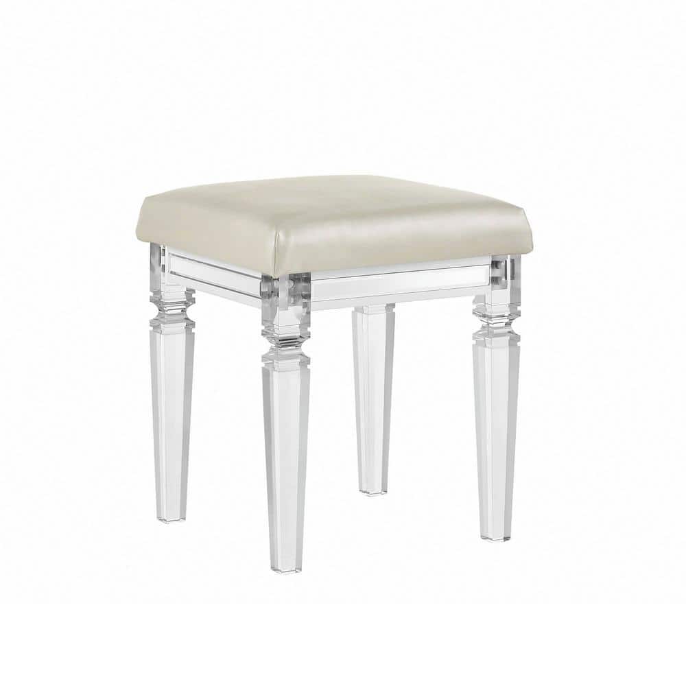 Picket House Furnishings Charlotte White Faux Leather 19 in. Tall ...