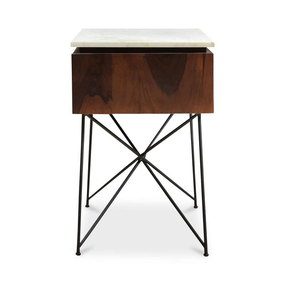 NADAAL STUDIOS Ember Multi-Colored 1-Drawer 14 in. W Sheesham Wood and ...