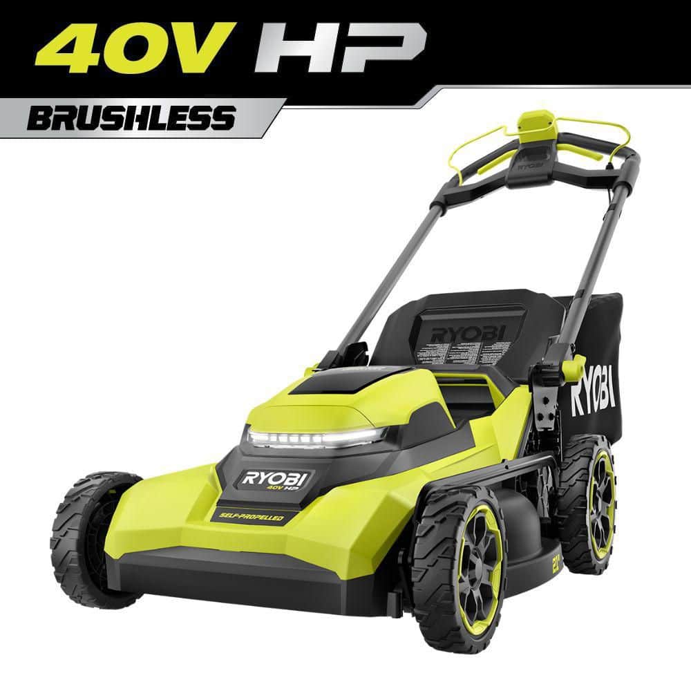 RYOBI 40V HP Brushless 21 in. Cordless Battery Walk Behind Self ...