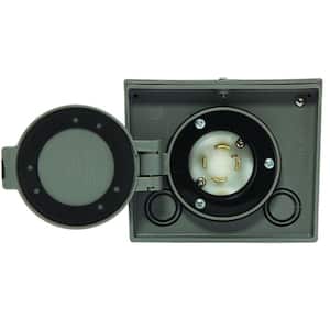 Connecticut Electric 30 Amp Power Inlet Box (L1430) with Cover EGSPI30 ...