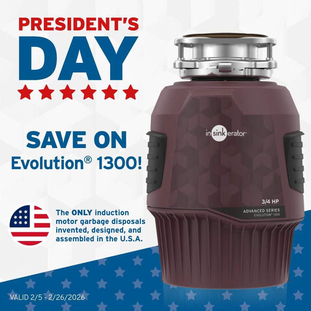 InSinkErator Evolution 1300, 3/4 HP Garbage Disposal, Advanced Series ...