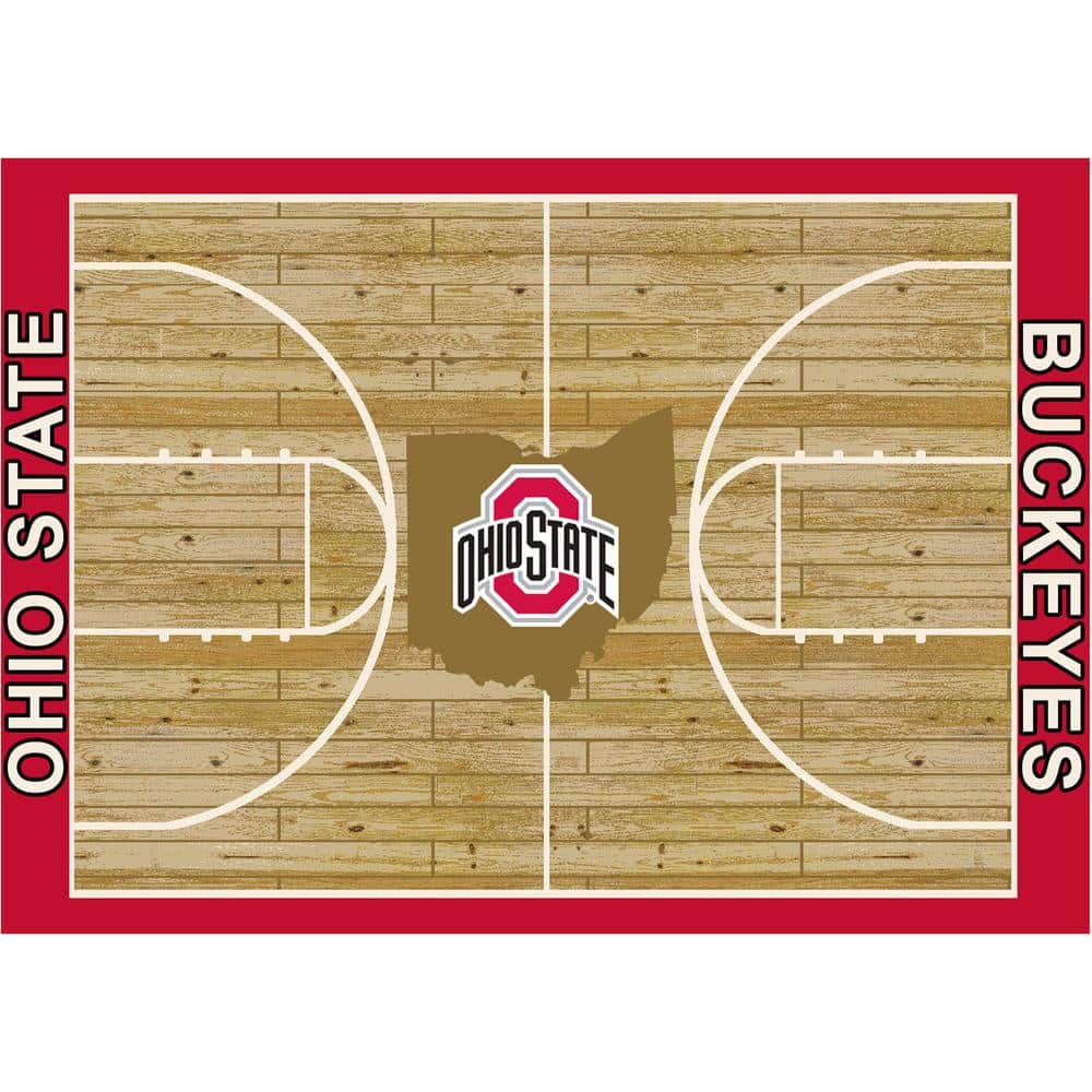 IMPERIAL Ohio State University 4 ft. by 6 ft. Courtside Area Rug IMP ...