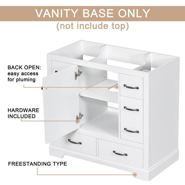 36 bathroom vanity base only store