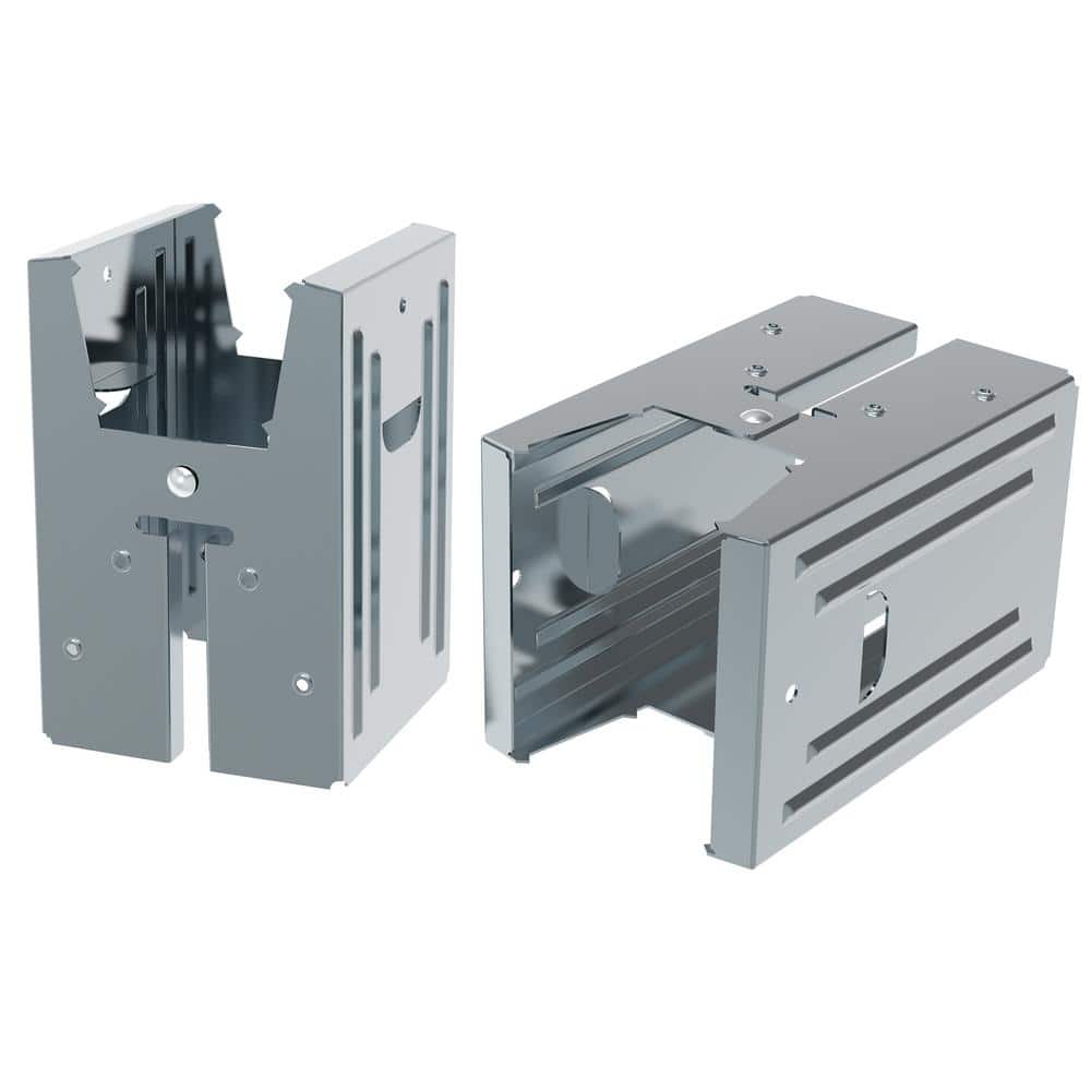 Husky 4 in. W x 3.74 in. H Steel Galvanized Sawhorse Brackets (2-Pack ...