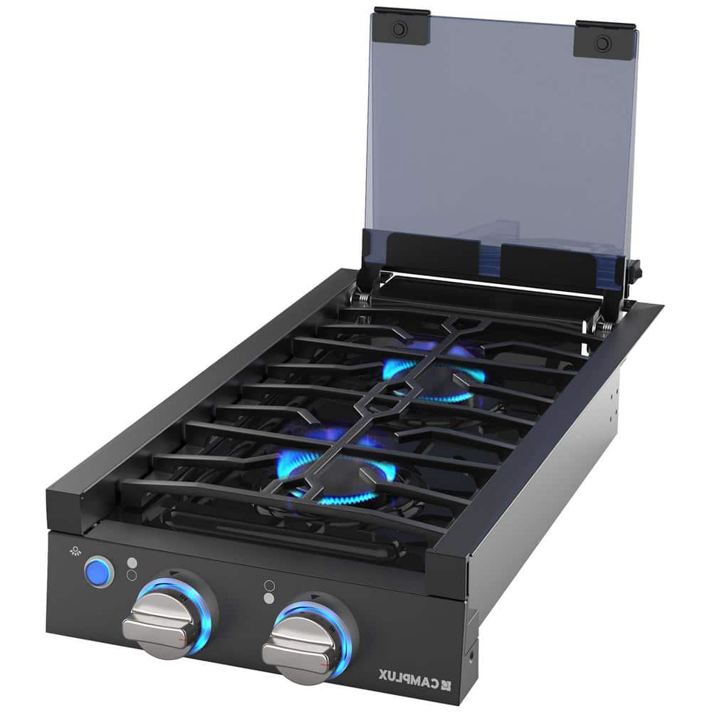 CAMPLUX 12 in. RV Recessed Propane Gas Cooktop in Stainless Steel in ...