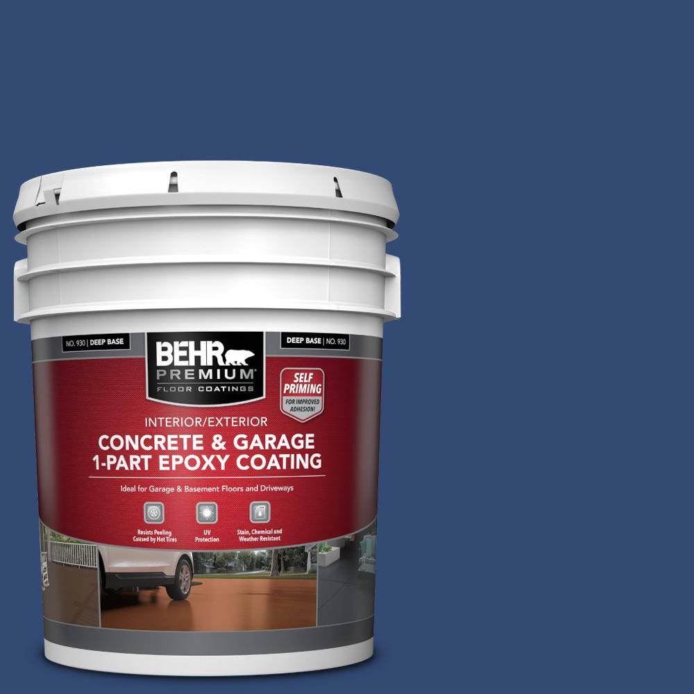 BEHR PREMIUM 5 gal. #S-H-580 Navy Blue Self-Priming 1-Part Epoxy Satin ...