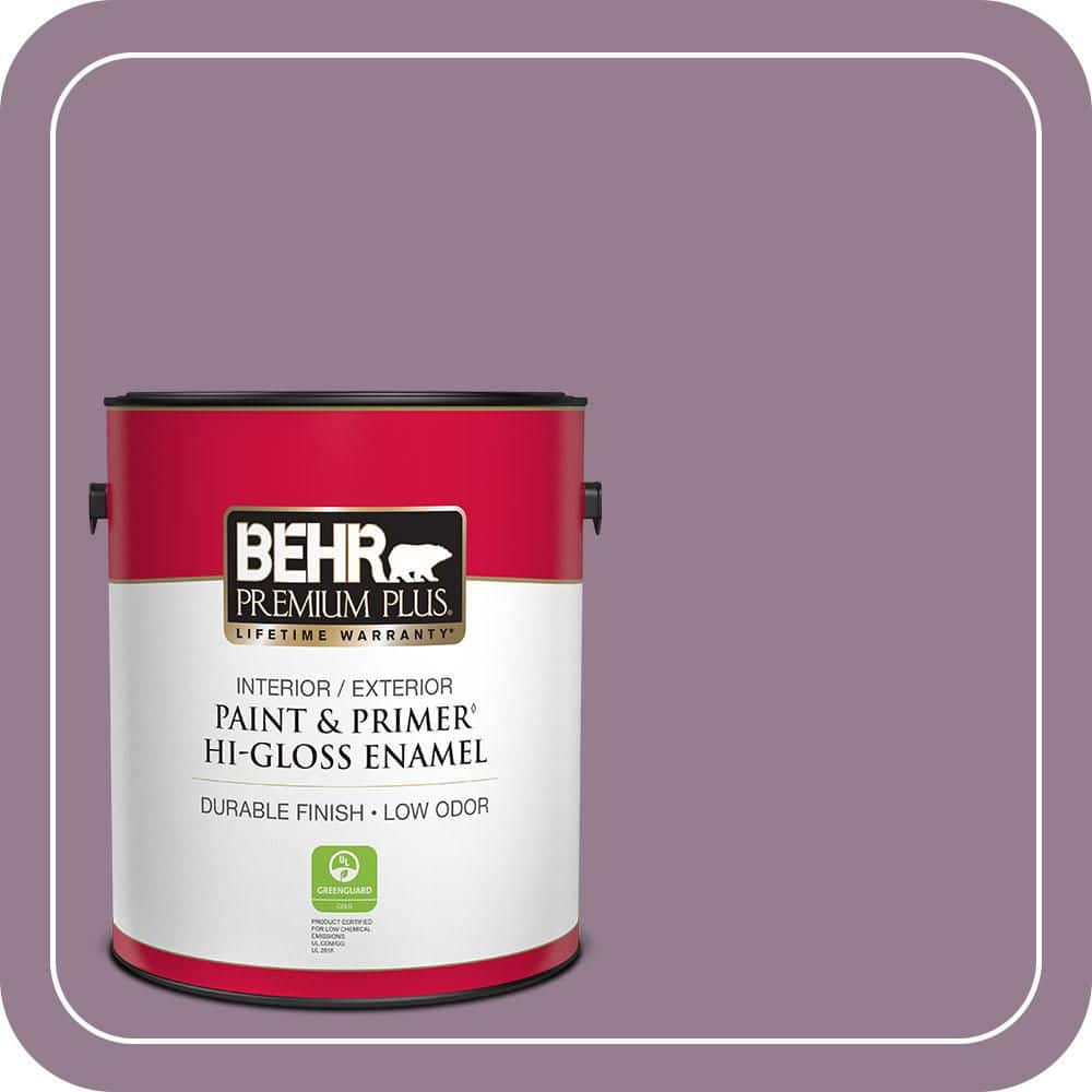 BEHR PREMIUM PLUS 1 gal. #680F-5 Plum Swirl Hi-Gloss Enamel Interior ...