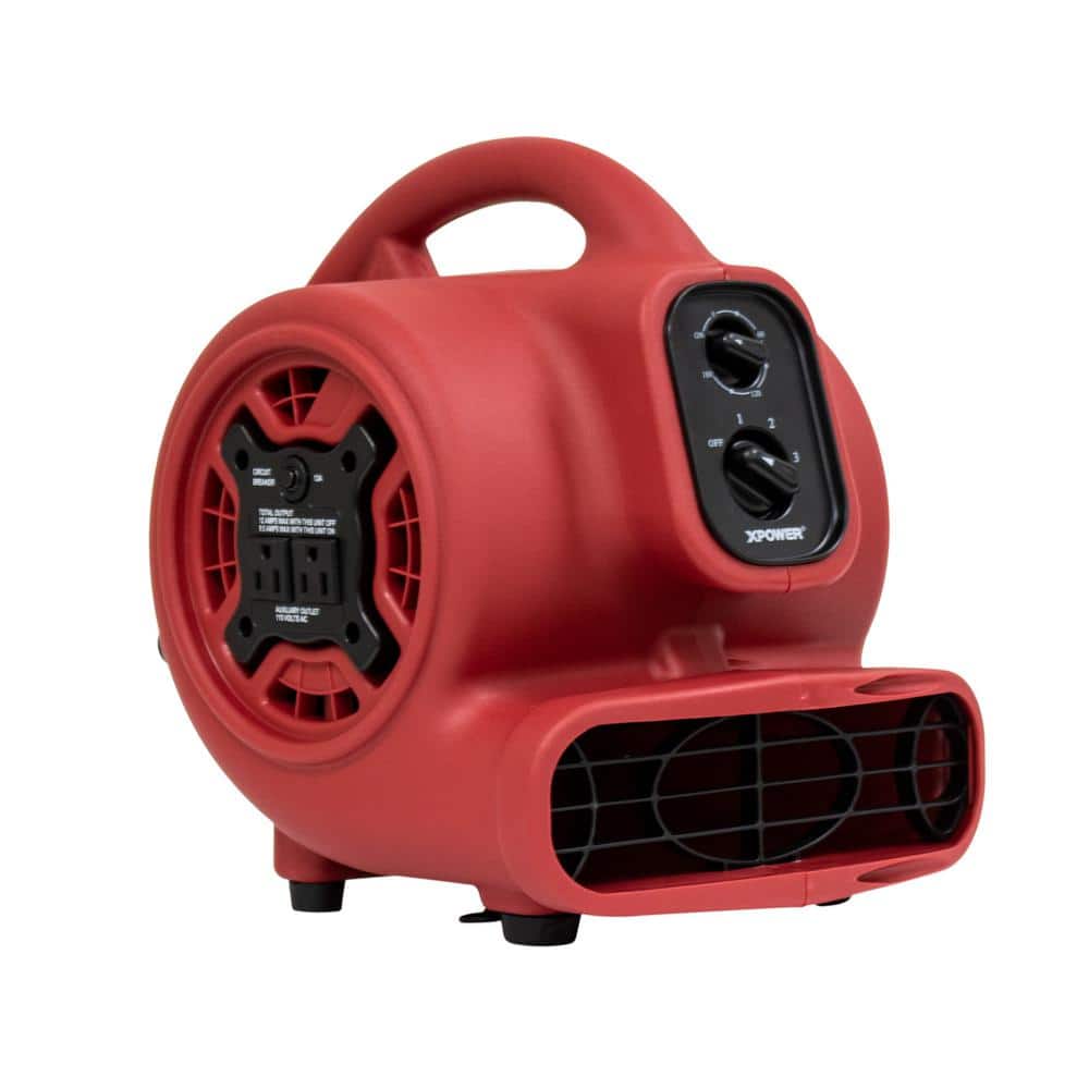 XPOWER 925 CFM 3-Speed Multi-Purpose Mini Mighty Air Mover Utility ...