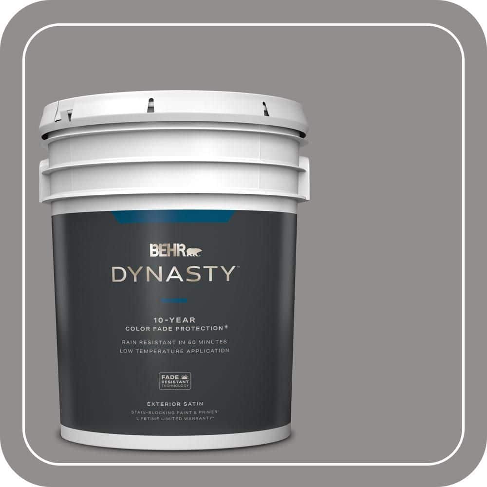 BEHR DYNASTY 5 gal. #PPU16-14 Plum Smoke Satin Enamel Exterior Stain ...