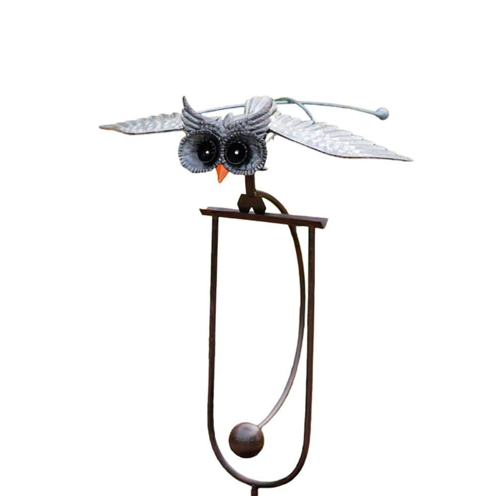 Watnature 29. 5in. Metal Owl Rocker for Outdoor-Rocking Bird Garden ...