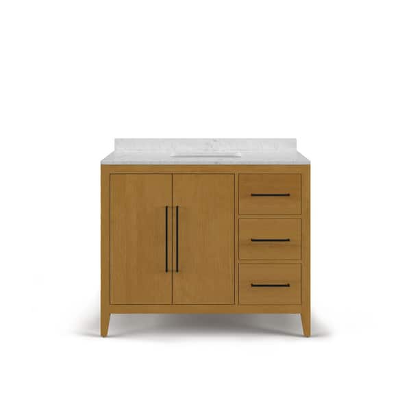 Lusso 42 in. Single Sink Freestanding Baja Oak Bath Vanity with ...