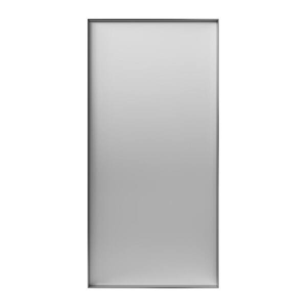ORGANNICE 36 in. W x 72 in. H Silver Aluminum Rectangle Framed Tempered ...