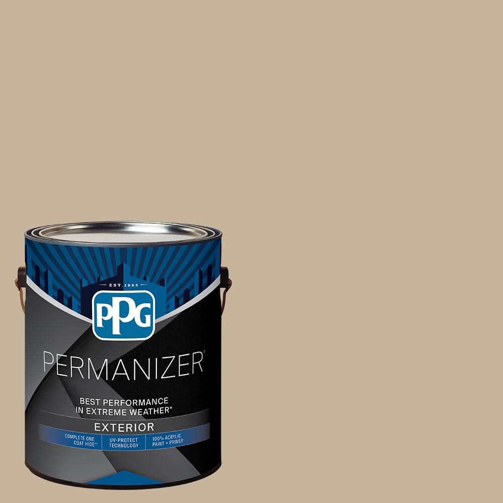 PERMANIZER 1 gal. PPG1085-4 Best Beige Flat Exterior Paint PPG1085-4PZ ...