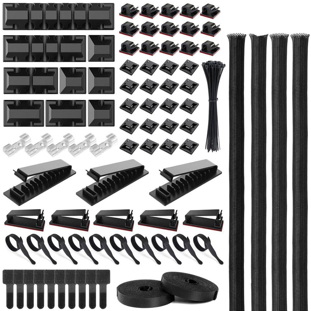 Lukyamzn 183-Pieces Cable Management Kit Multifunction Wire Organizers ...