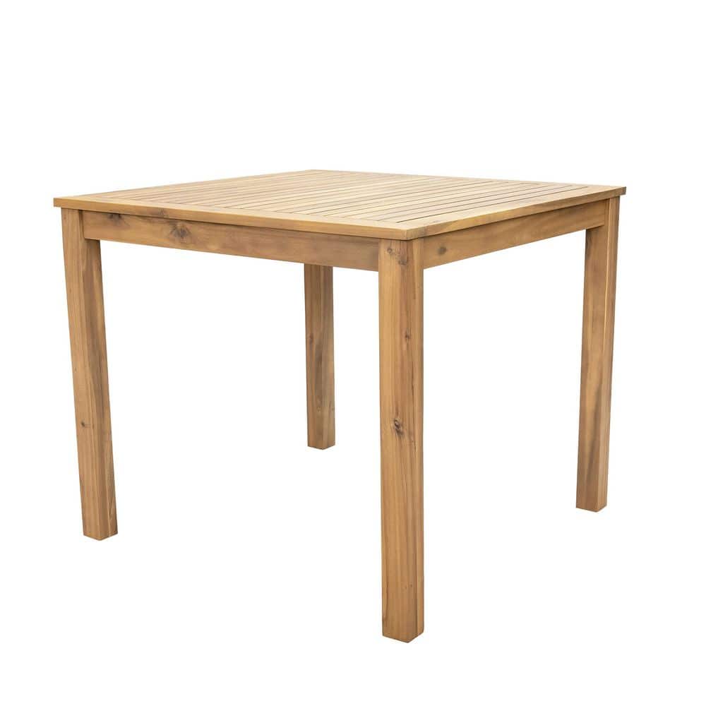 Sunnydaze Rodanthe Acacia Wood Outdoor Dining Table-Natural Oil Finish ...