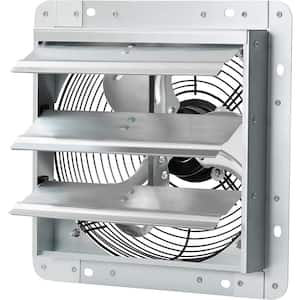 KIWDZFU 12 Inch Shutter Exhaust Fan Galvanized Steel Wall Mount High ...