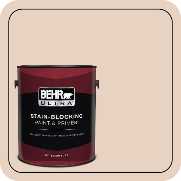 BEHR ULTRA 1 gal. #S200-1 Conch Shell Flat Exterior Paint & Primer ...