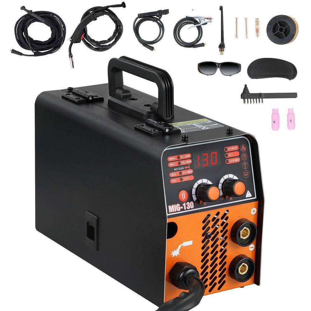 SKYSHALO MIG Welder, 130A Flux Core Welder, 3 in 1 Combo MMA/MIG/LIFT ...