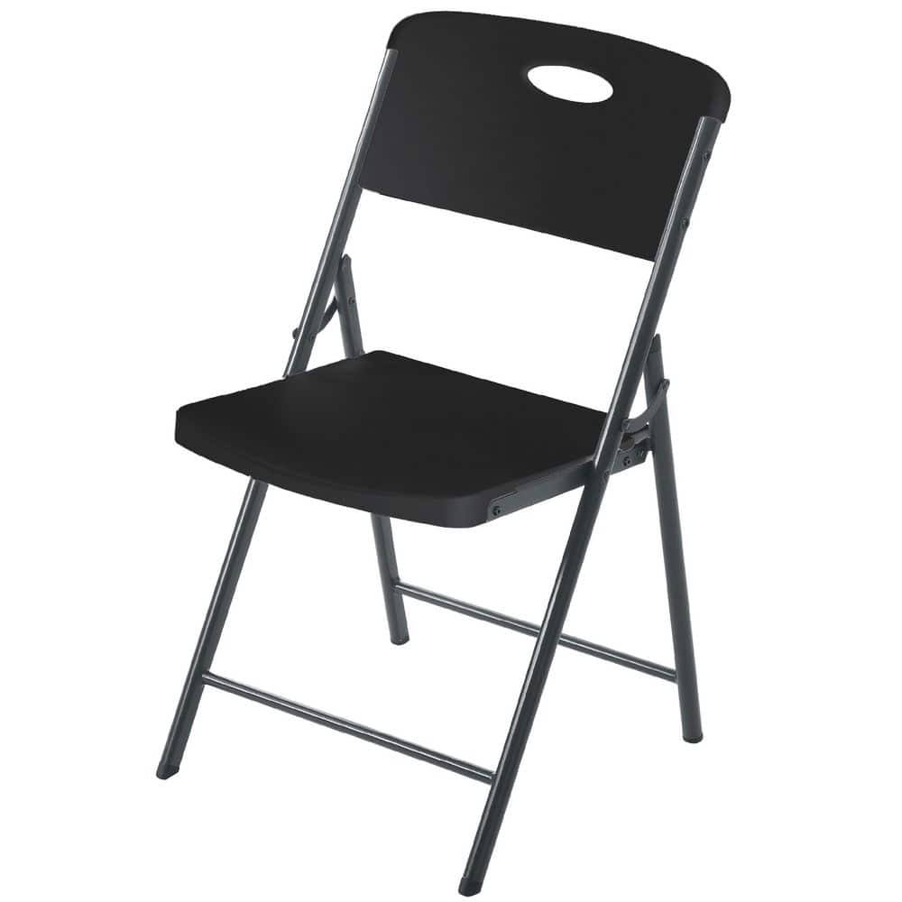 Reviews for HDX Metal Frame Black/Black Resin Seat Indoor/Outdoor ...