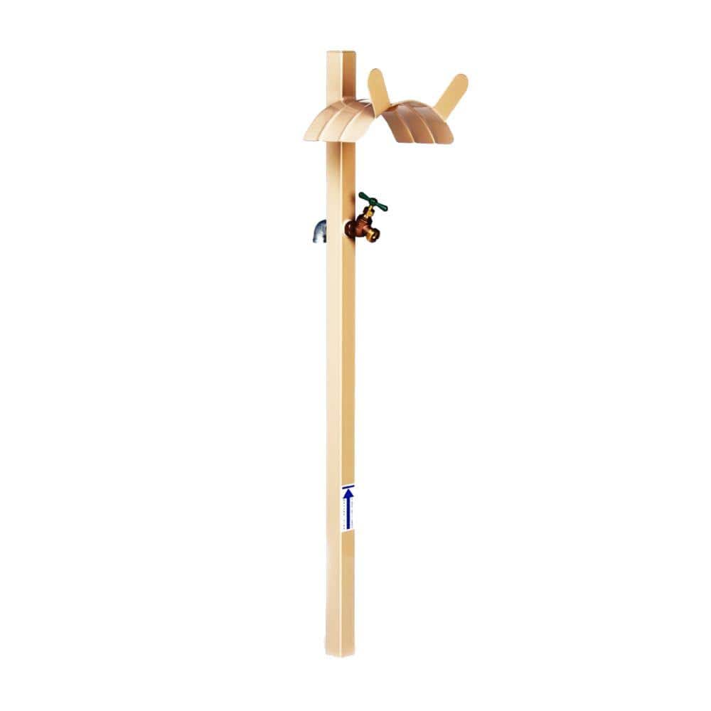 LIBERTY GARDEN 150 ft. Beige Steel HB Spigot Hose Stand Garden Hose ...